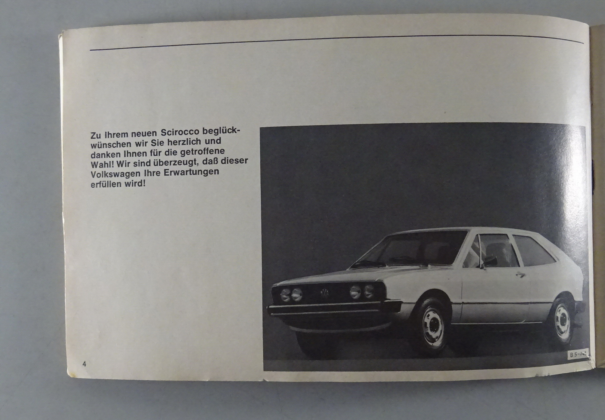 Bordmappe + Betriebsanleitung VW Scirocco I Typ 53 von 1974 | PK-Buch