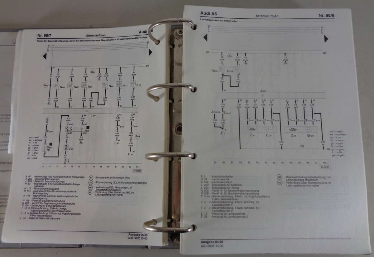 Werkstatthandbuch Stromlaufpläne Schaltpläne Elektrik Audi A6 C5 Typ 4B ... Werkstatthandbuch Stromlaufpläne Schaltpläne Elektrik Audi A6 C5 Typ 4B ...