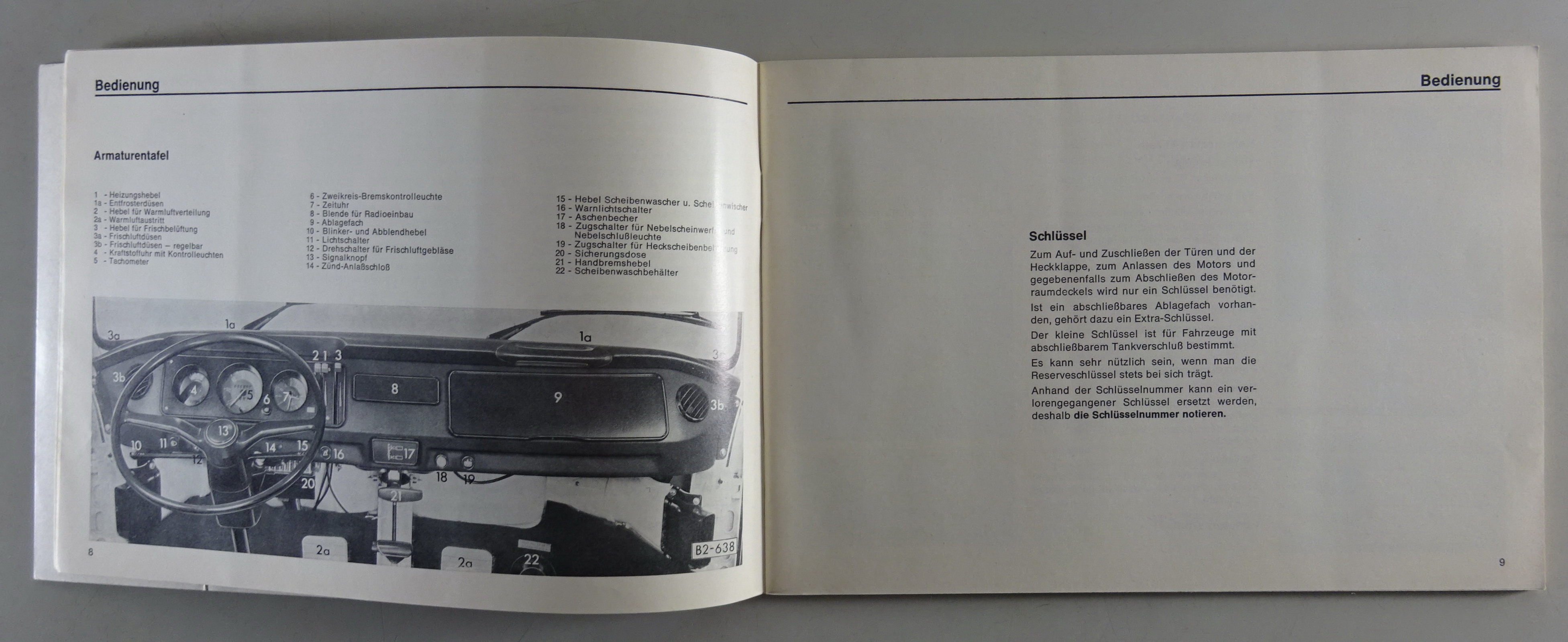 Betriebsanleitung / Handbuch VW Bus / Transporter T2 / T2b Stand 08/ ...