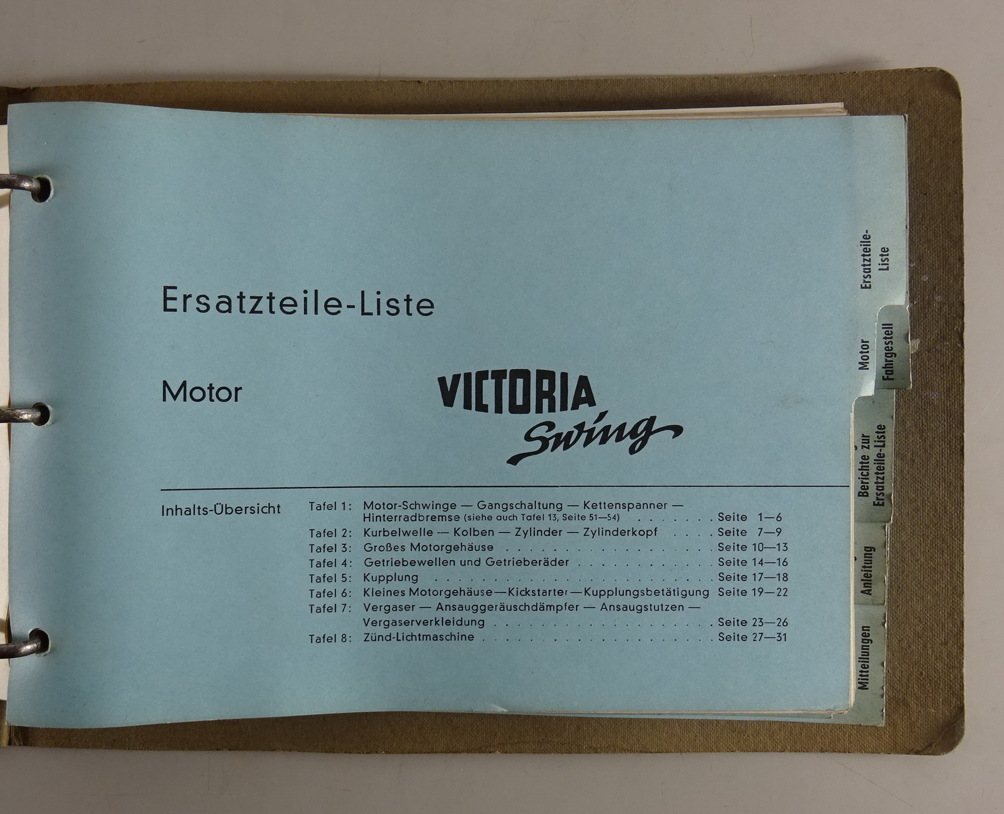 Teilekatalog / Ersatzteilliste Victoria Swing KR 21 Stand 12/1955 | PK-Buch