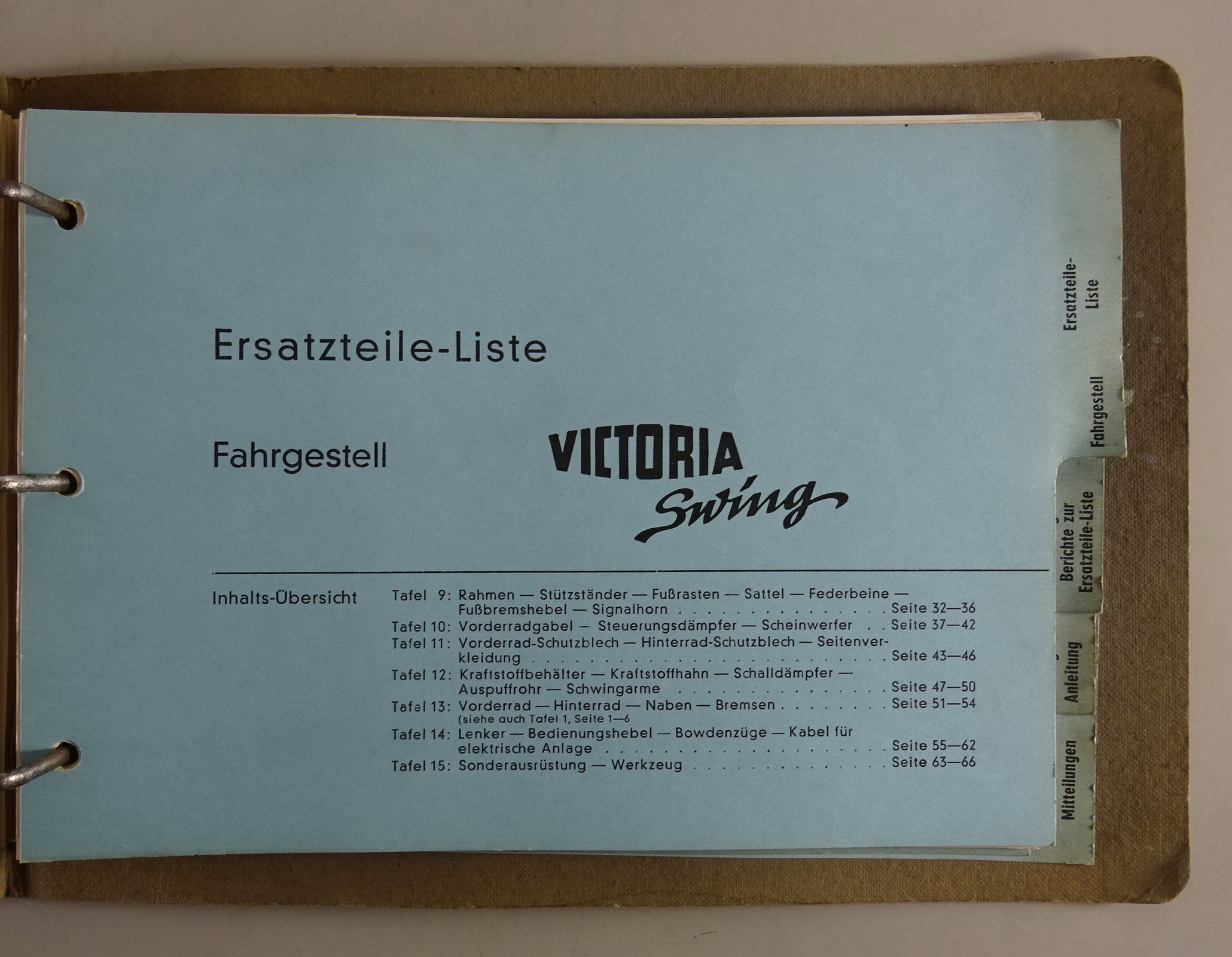 Teilekatalog / Ersatzteilliste Victoria Swing KR 21 Stand 12/1955 | PK-Buch