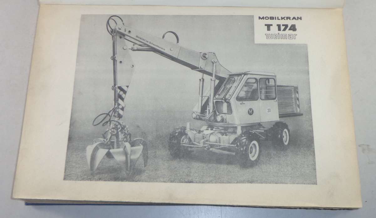 Teilekatalog Ersatzteilliste Bagger T 174-32 / Kran T 174-16 Weimar Stand 1971 | PK-Buch