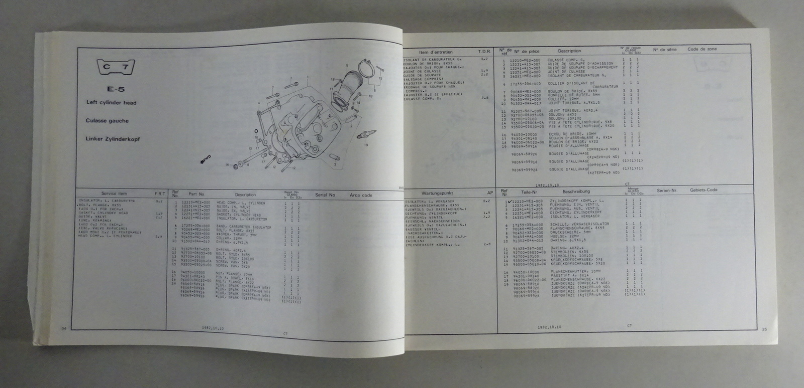 Teilekatalog / Ersatzteilliste / Parts List Honda GL 650 Silverwing von ...