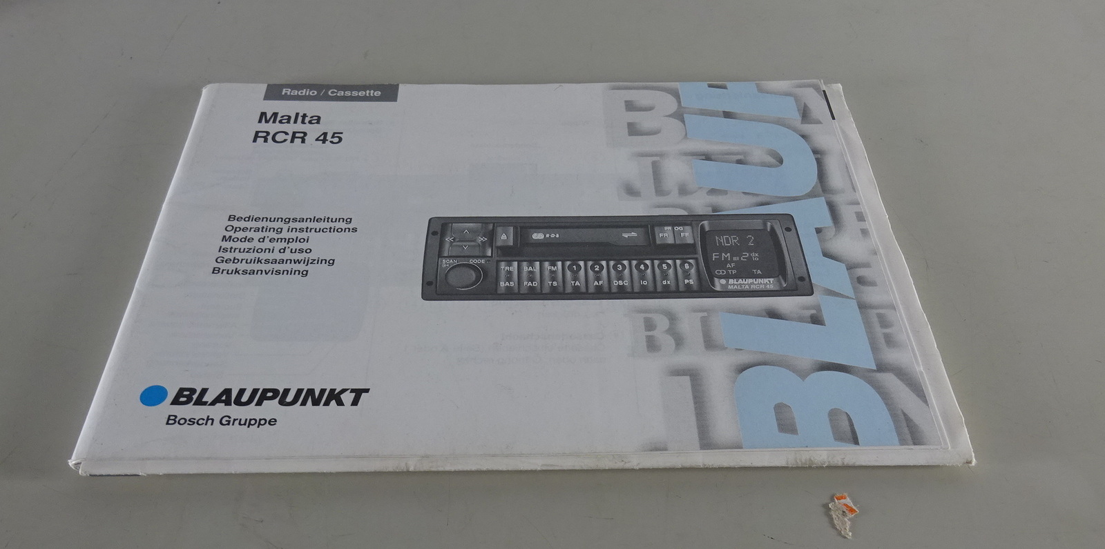 Betriebsanleitung Blaupunkt Autoradio Malta RCR 45 Stand 12/1995 | PK-Buch