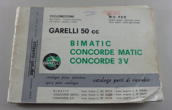 Teilekatalog Garelli 50 cc Bimatic / Concorde Matic - Concorde 3V von ...