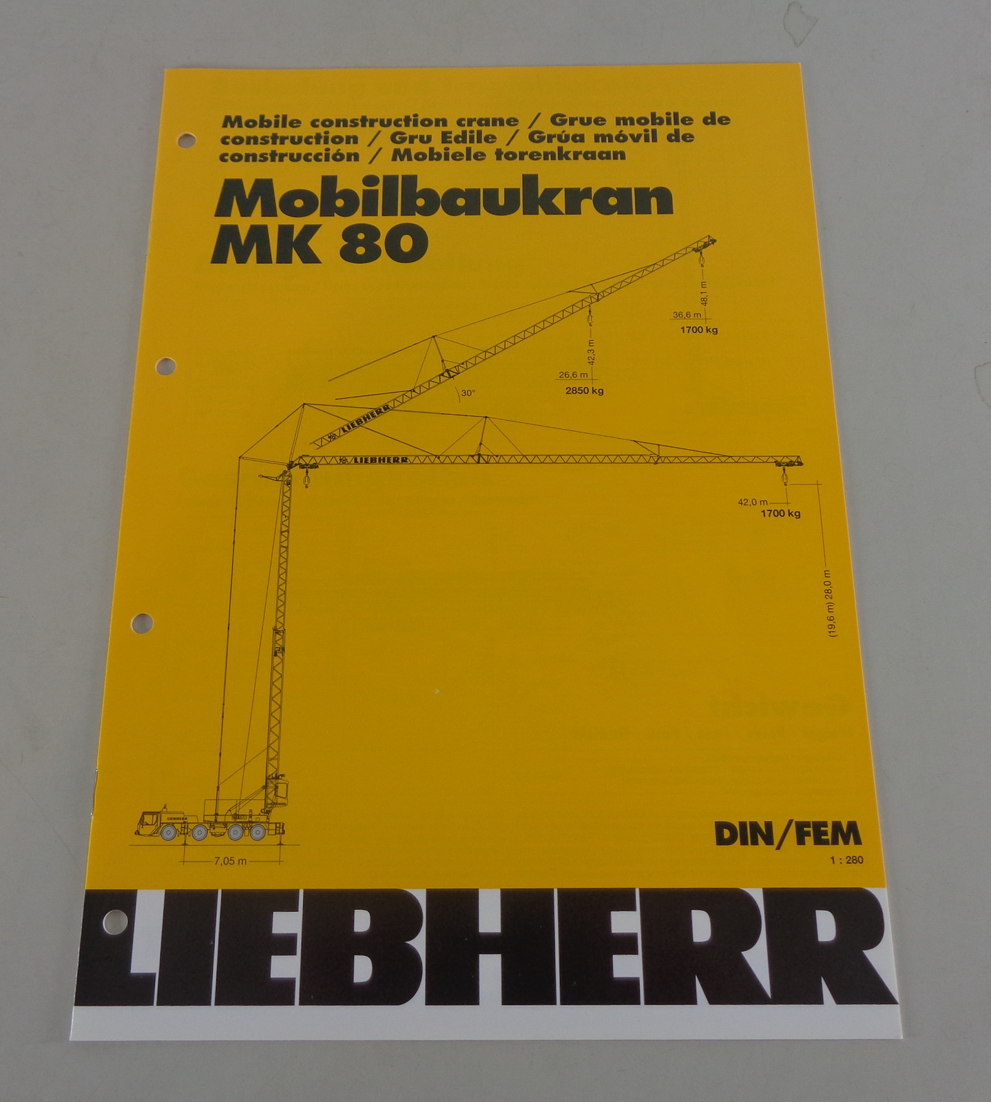 Datenblatt / Technische Beschreibung Liebherr Mobilbaukran MK 80 von 03 ...