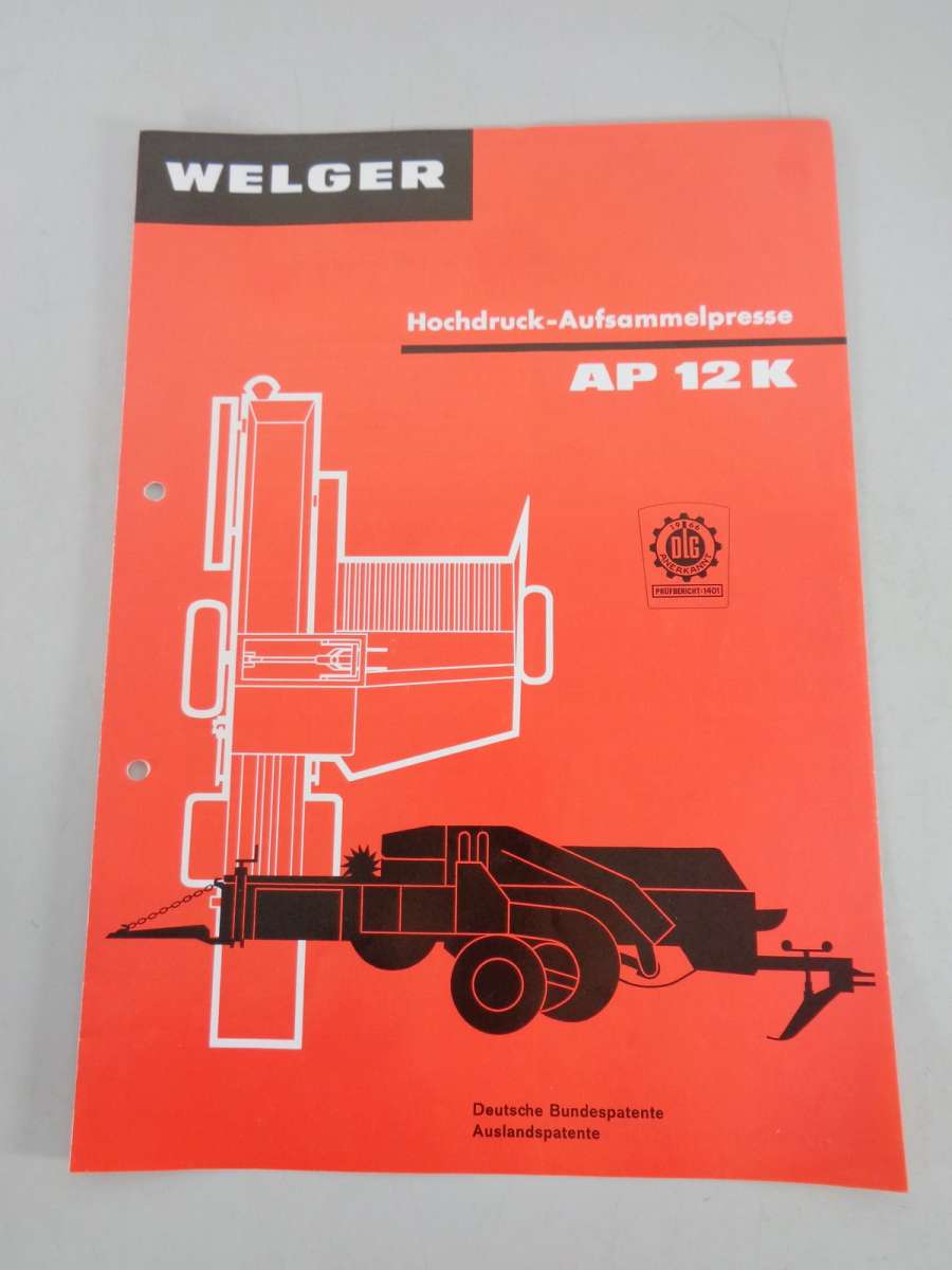 Prospekt / Broschüre Welger Hochdruck-Aufsammelpresse AP 12 K | PK-Buch