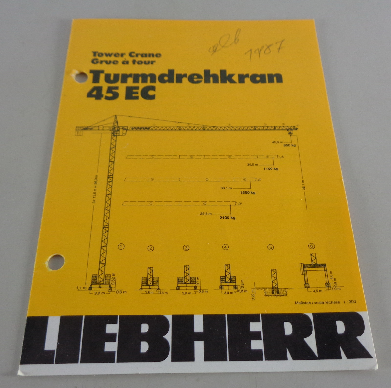 Datenblatt -Technische Beschreibung Liebherr Turmdrehkran 45 EC von ...
