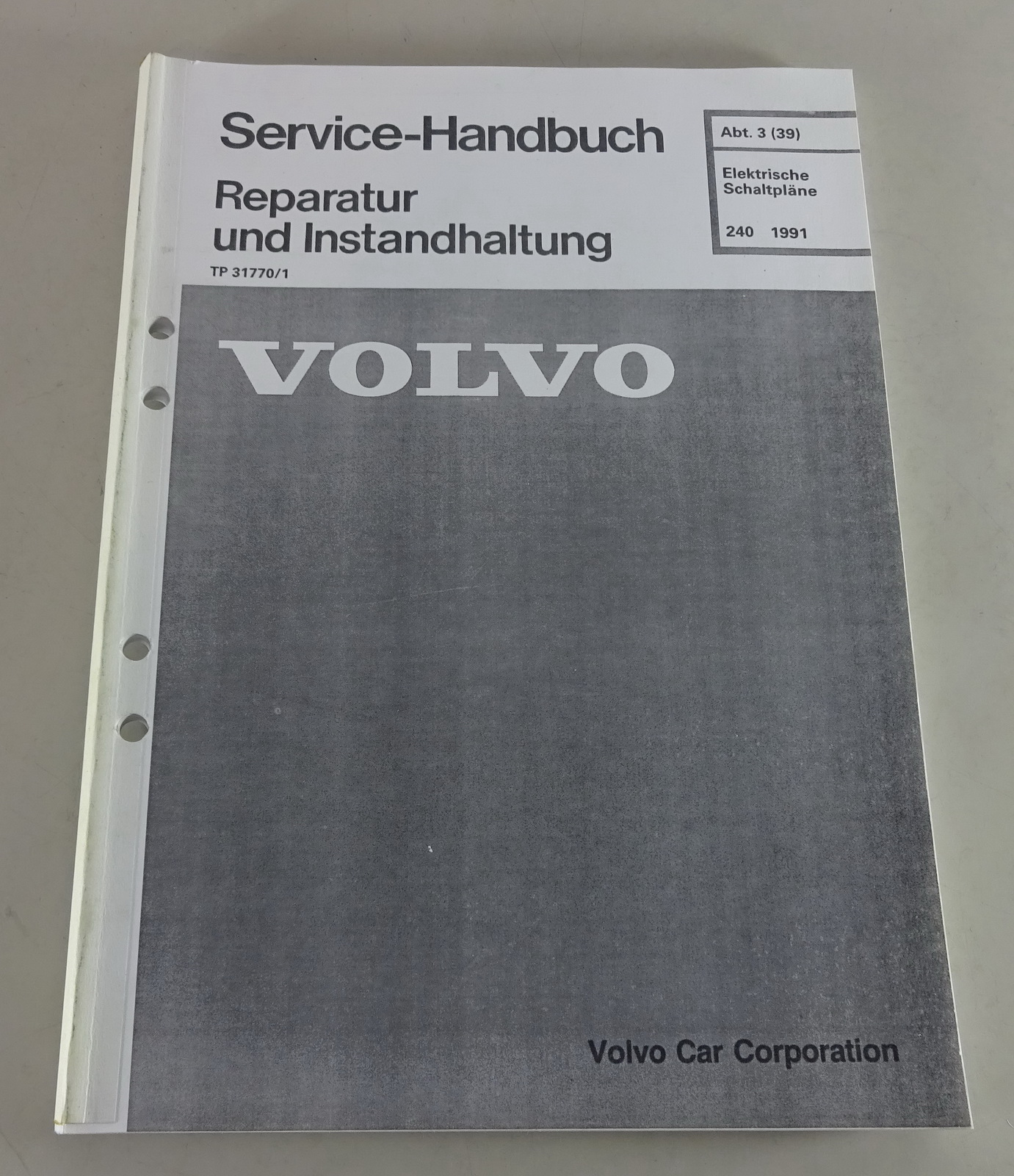 Werkstatthandbuch Elektrik / Elektrische Schaltpläne Volvo 240 Baujahr ...