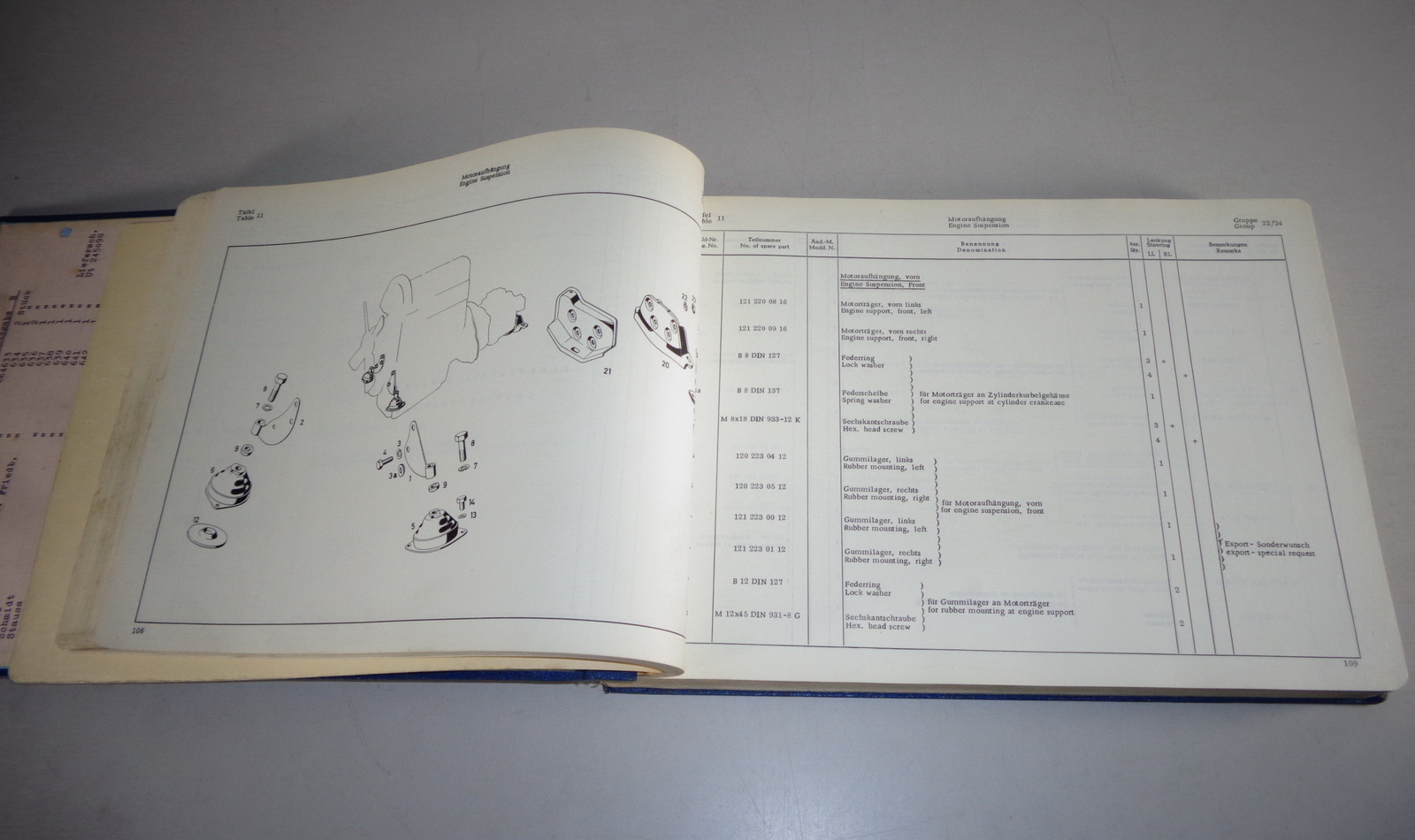 Teilekatalog Ersatzteilliste Mercedes Benz W 120 Ponton Typ 180 a Stand ...