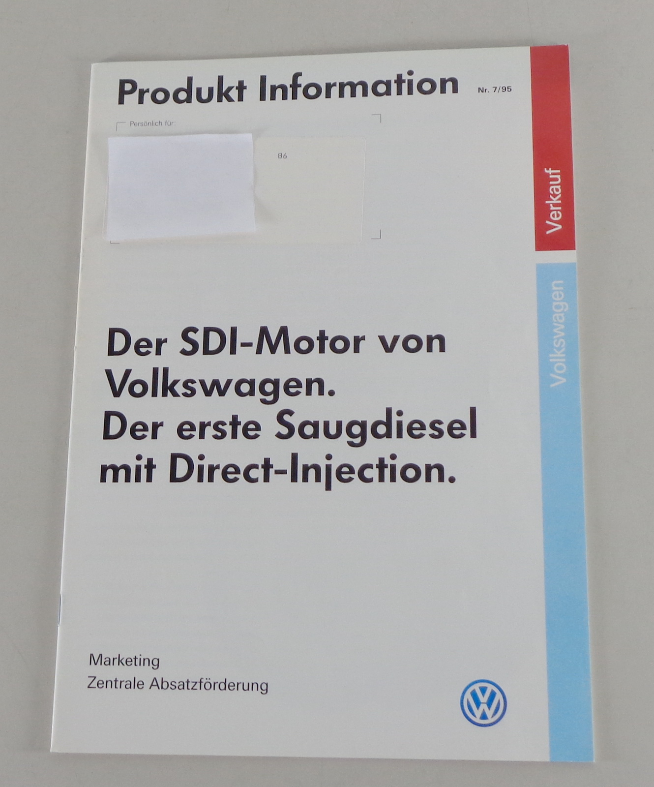 Produktinformation / Fahrzeugvorstellung VW SDI Motor Golf III/3 ...