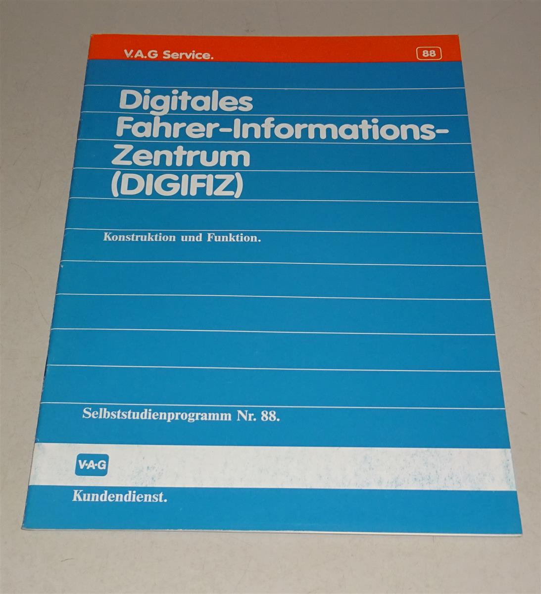 VW Selbststudienprogramm SSP 88 DIGIFIZ für VW Golf 2 II G60 GTI 16V GL ...