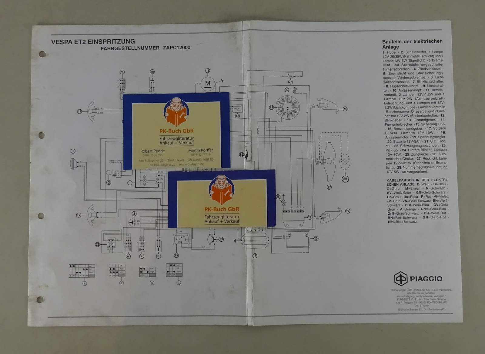 Schaltplan Vespa ET2 Einspritzung | PK-Buch